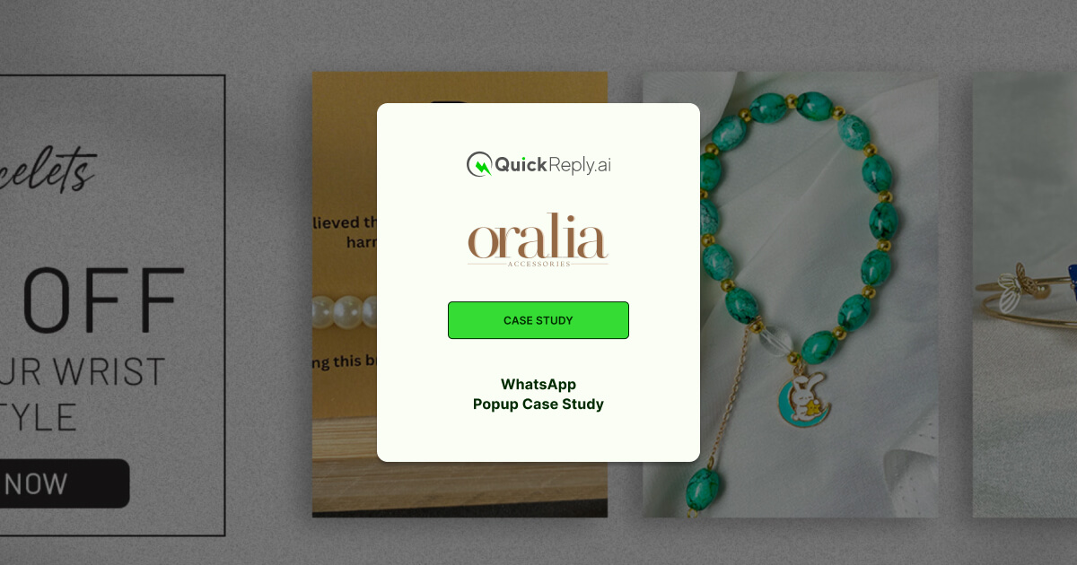 Oralia's 178x ROI Surge: Powered by QuickReply.ai's Website Popup Solution